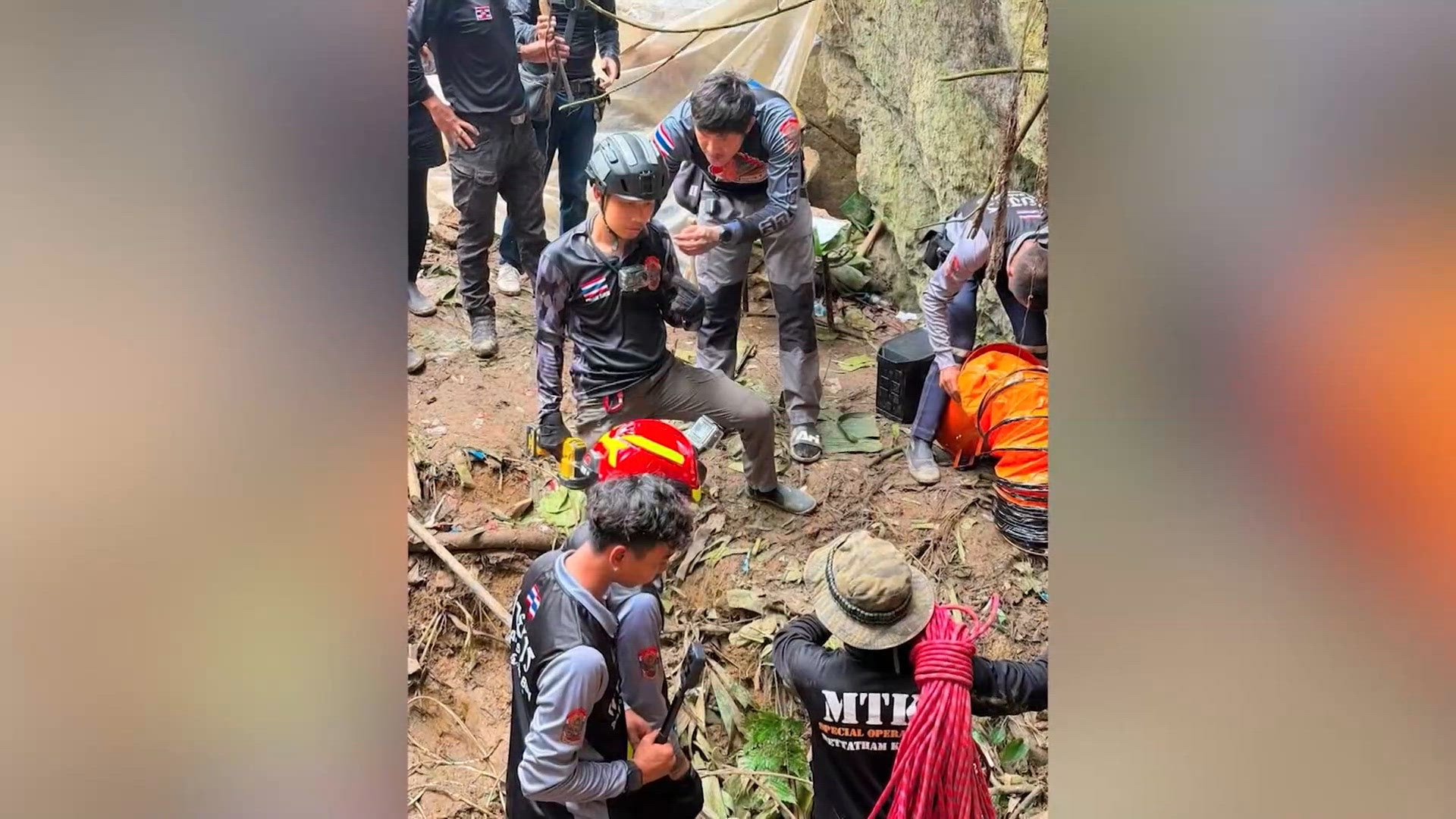 First responders in Laos search for seven people trapped in a cave ...