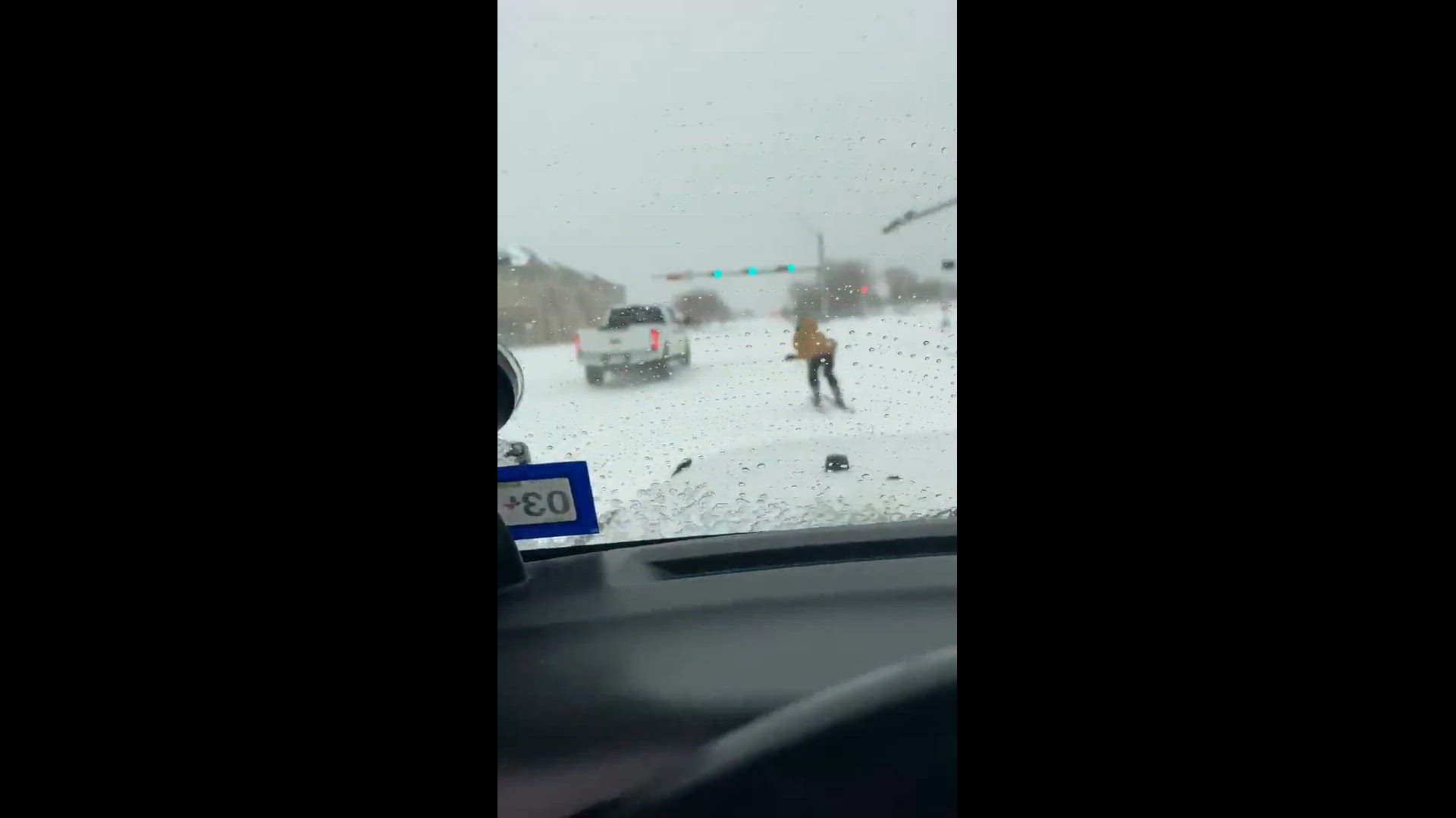Ice skiing down the street | wfaa.com