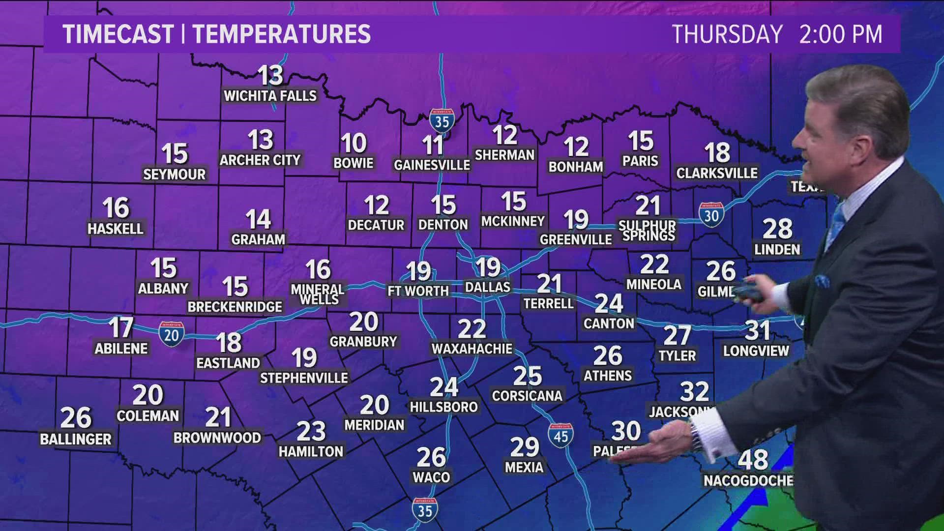 DFW weather: Arctic blast arrives Thursday morning | wfaa.com