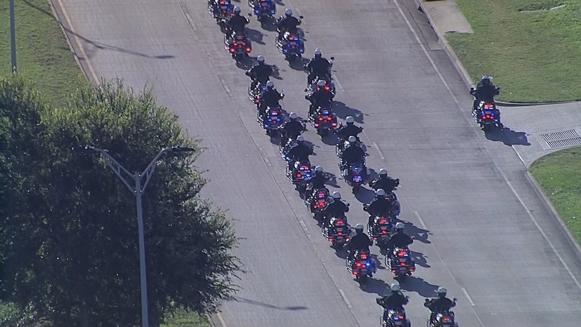 PHOTOS: Funeral procession of fallen Grand Prairie Officer AJ Castaneda ...
