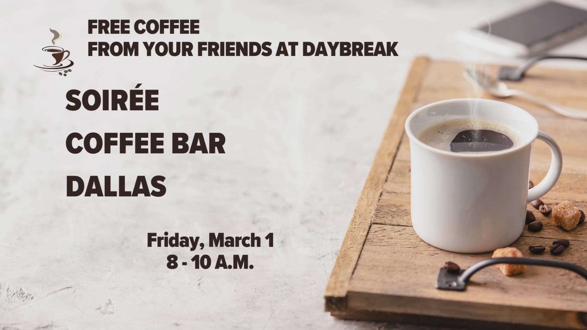 Free coffee in Dallas with WFAA Daybreak | wfaa.com