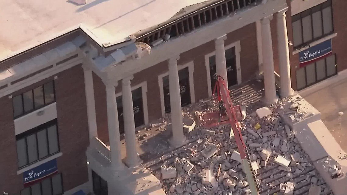 Two construction workers hospitalized after part of building collapses ...