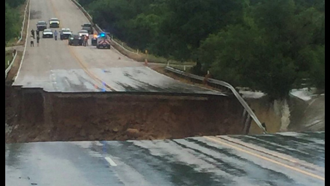Floodwaters wash out state highway in Eastland County | wfaa.com