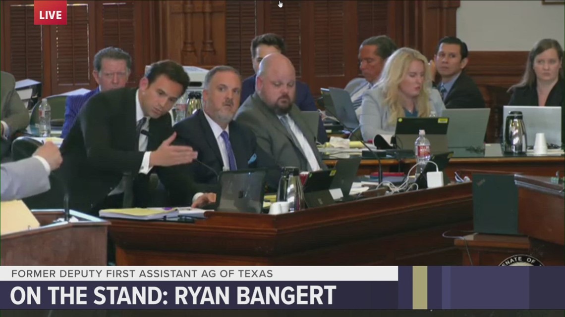 Paxton impeachment trial: Opposing attorneys argue while Ryan Bangert ...
