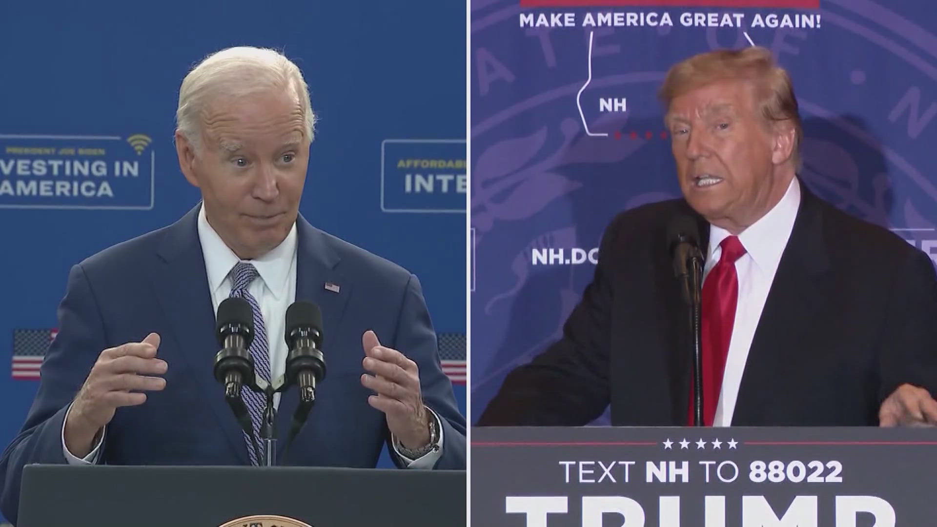 Trump, Biden debate podium positions decided on coin flip | wfaa.com