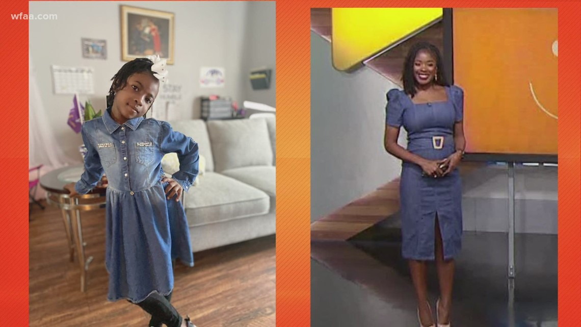 Reasons to smile: Young girl shares photos of her matching outfit with ...