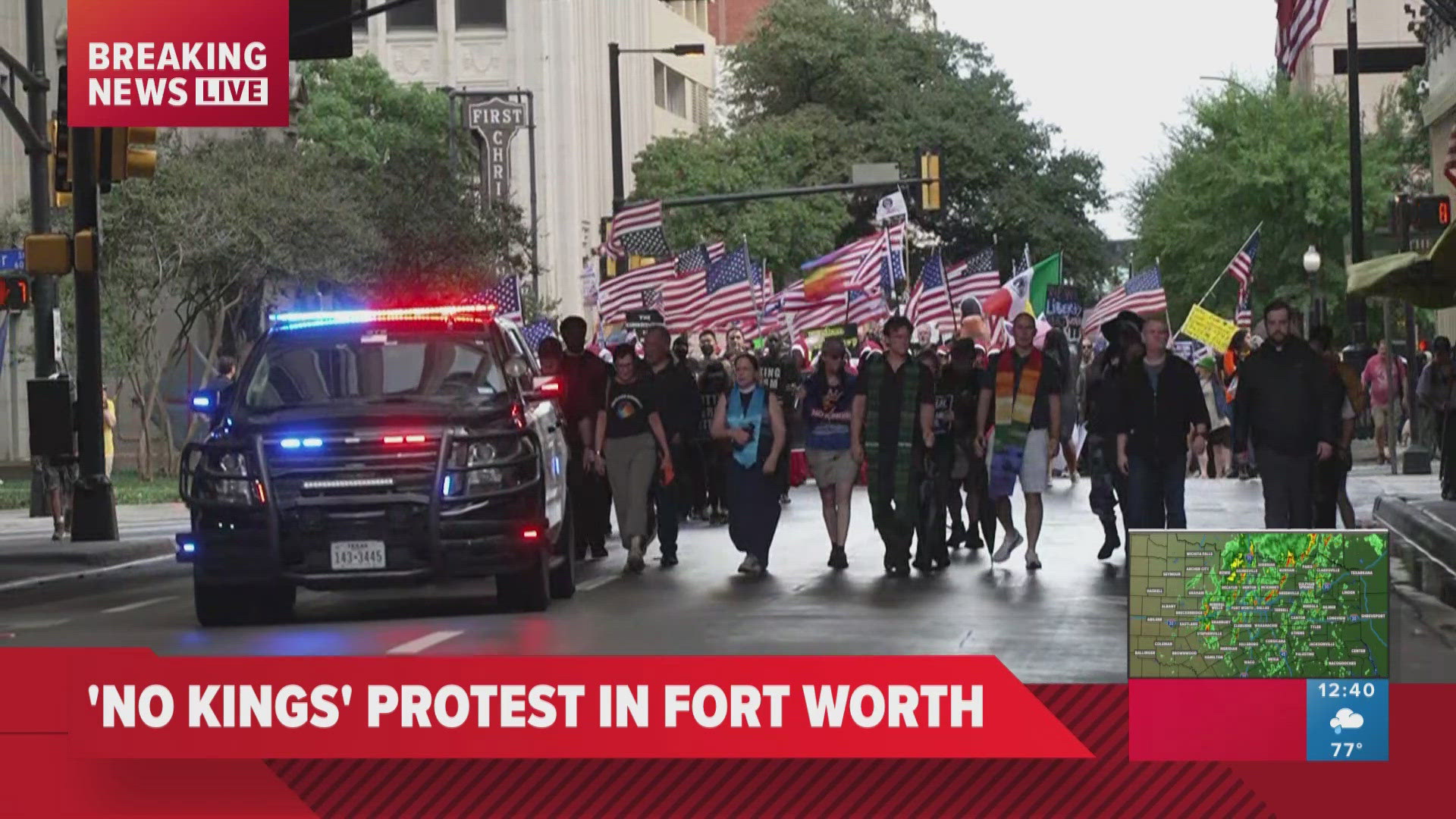 No Kings Protest Fort Worth | Texans participating in march against ...