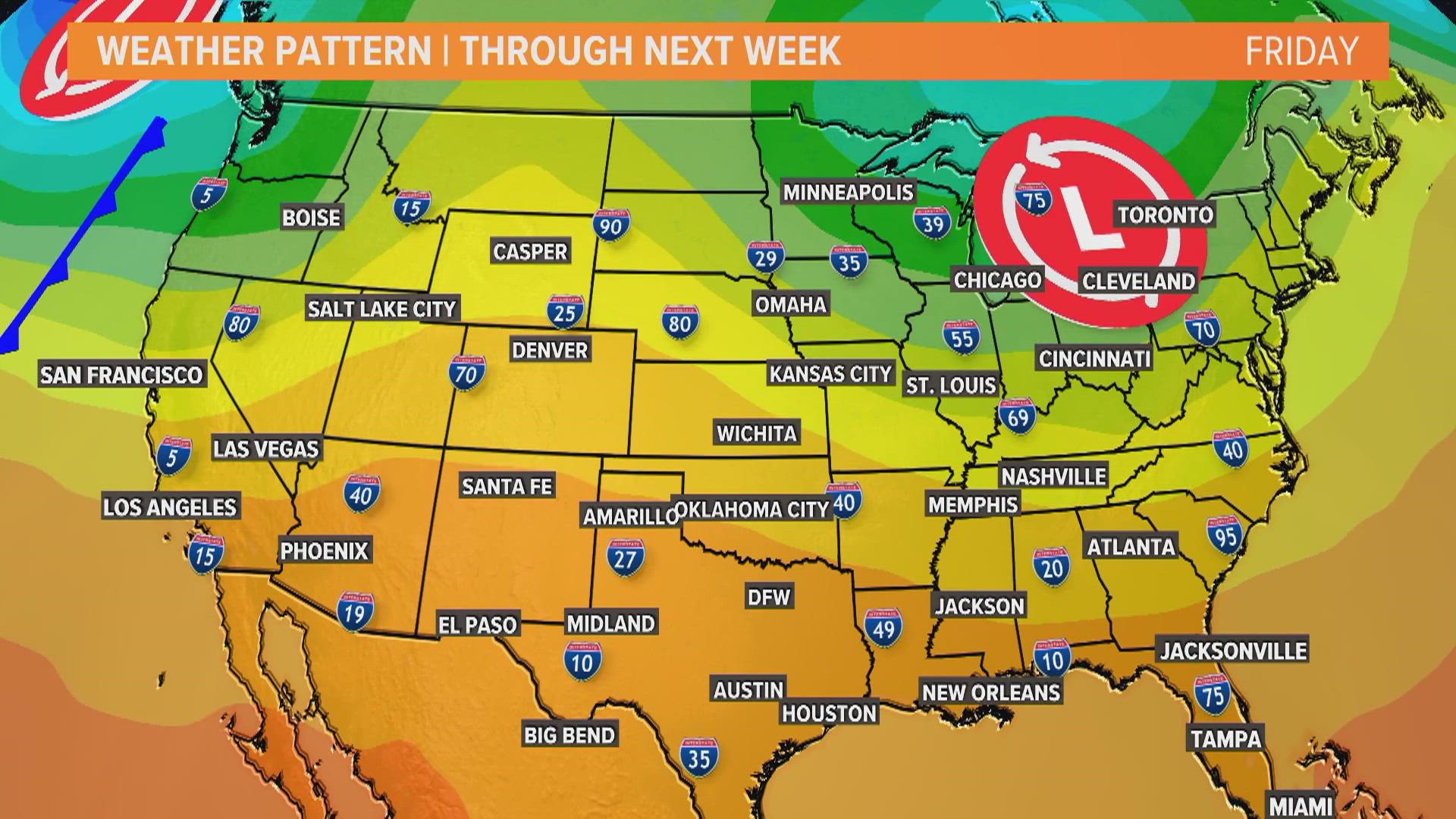 Weather Pattern Through Next Week | wfaa.com