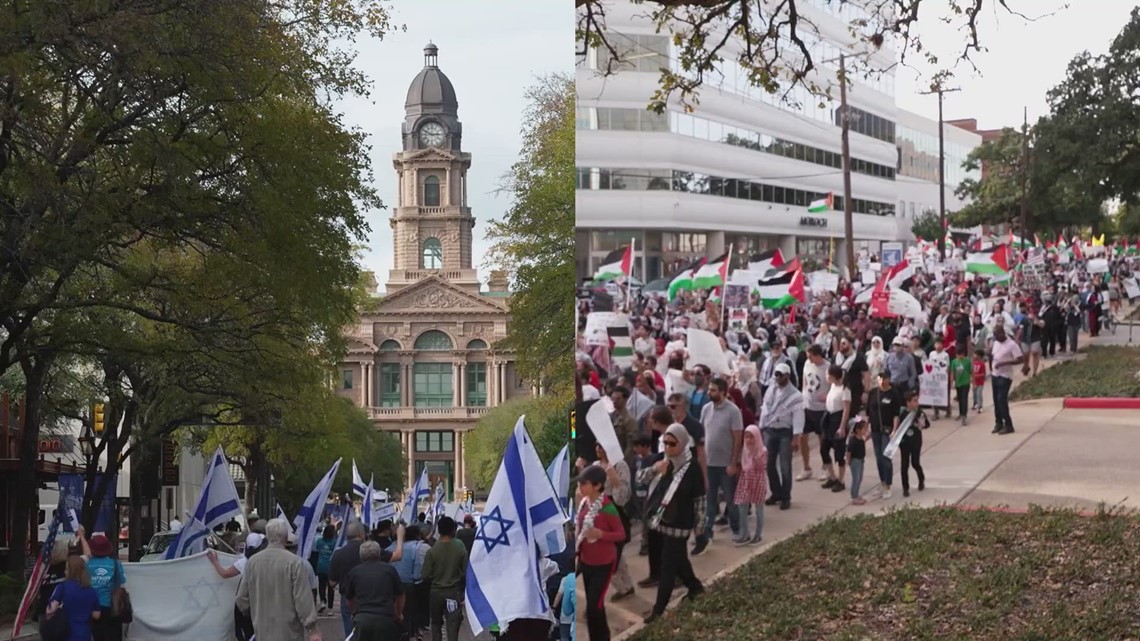 Pro-Israel, Pro-Palestine marches held in Texas amid calls for ...