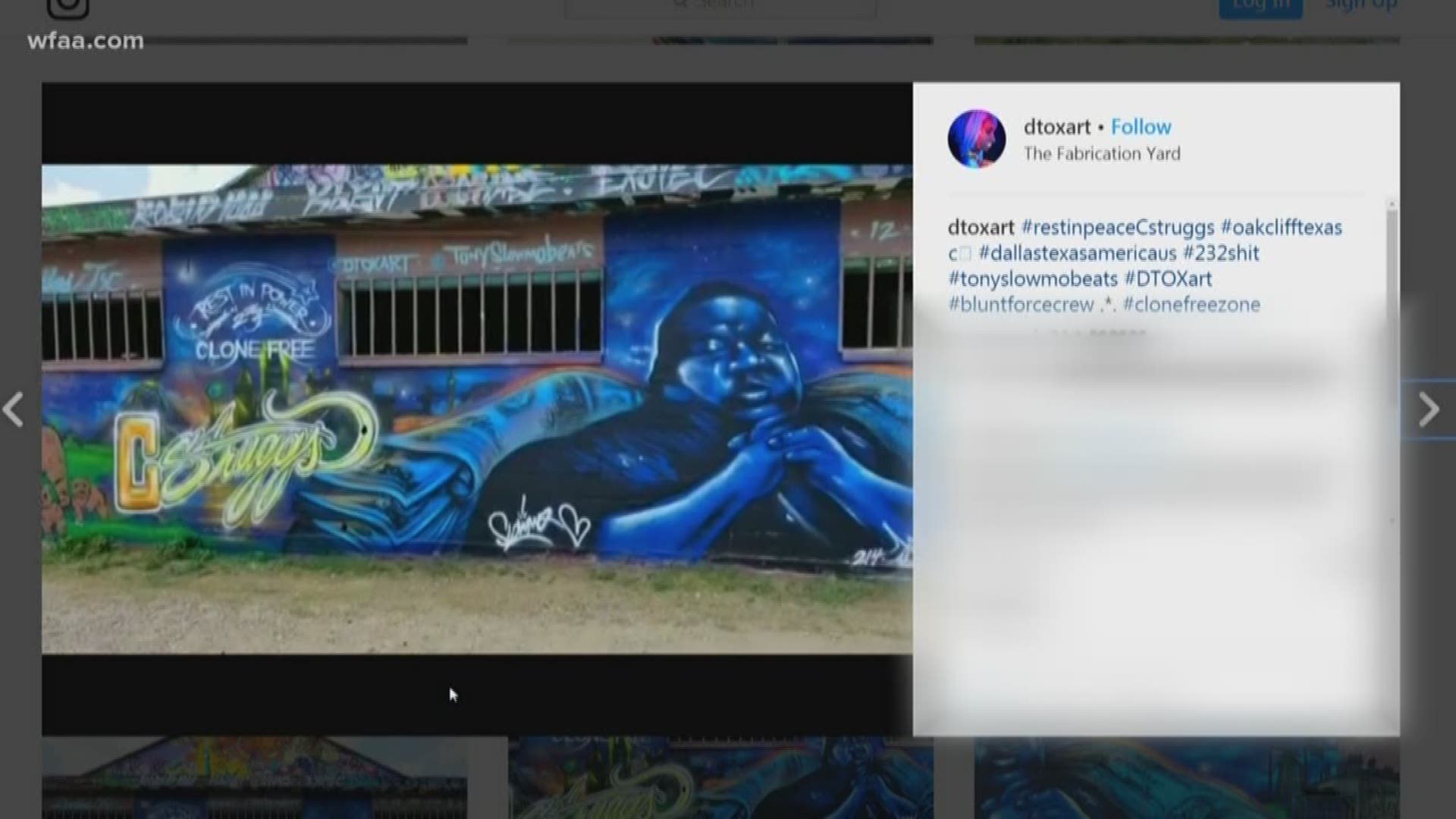 New mural goes up in honor of late Dallas rapper | wfaa.com