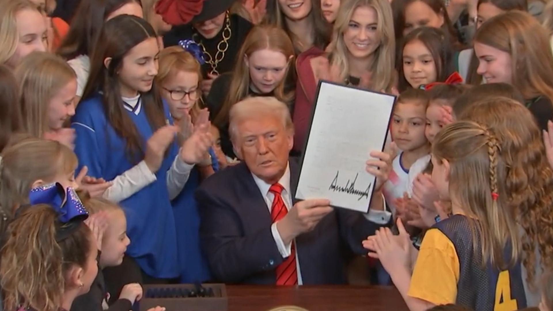 President Trump signs No Men in Women's Sports executive order (Feb. 5 ...