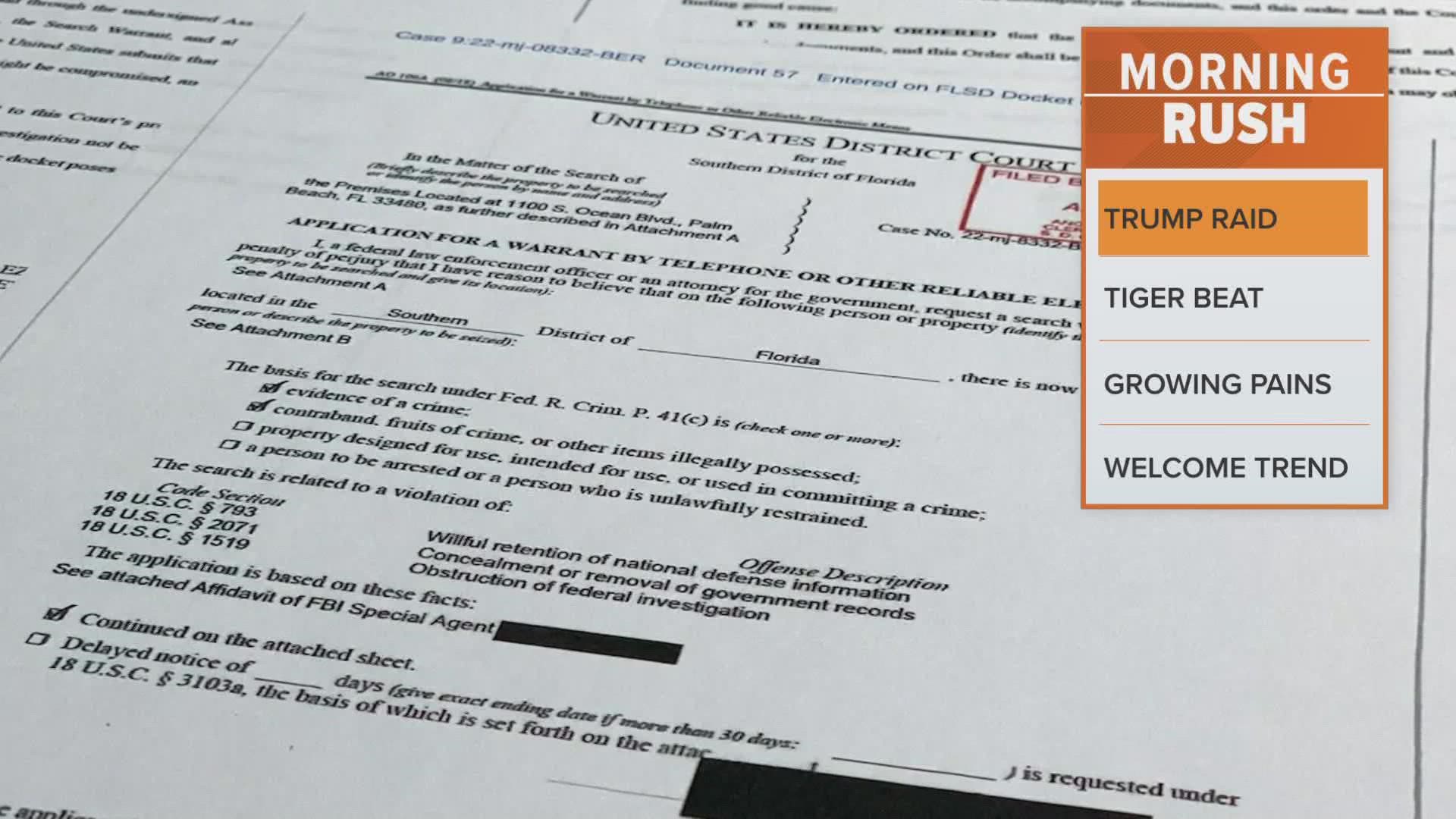Trump FBI raid: Latest update on affidavit | wfaa.com