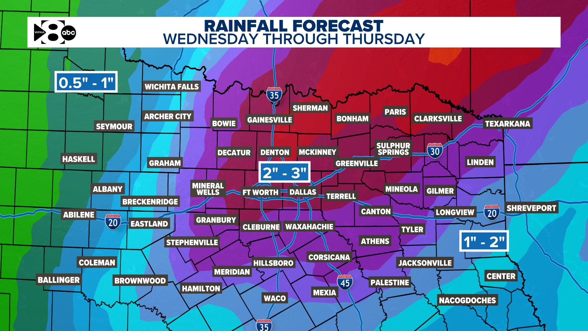 DFW Weather: Rain and storm chances in forecast for North Texas | wfaa.com