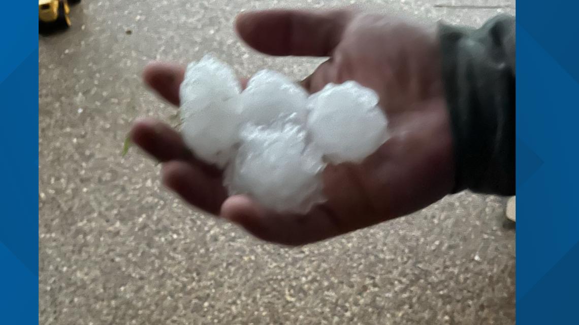 Golf ball-size hail and high winds hit North Texas Monday night | wfaa.com