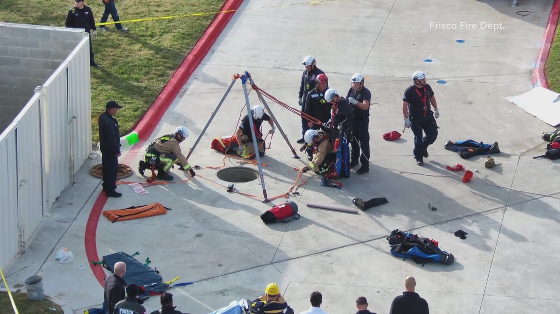 North Texas construction worker falls more than 20 feet down manhole ...