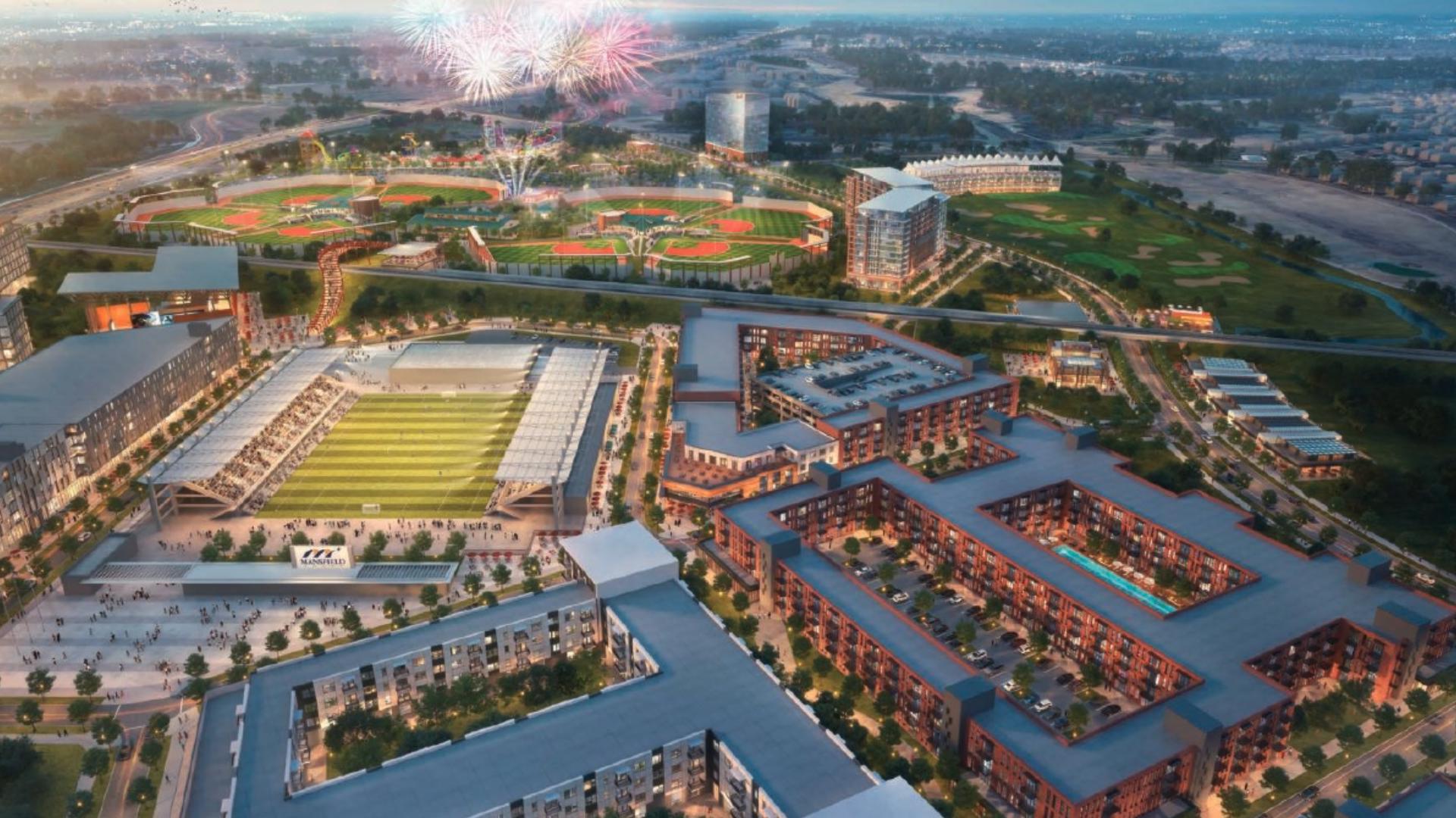 Mansfield unveils $2.5B Staybolt Street Entertainment District | wfaa.com