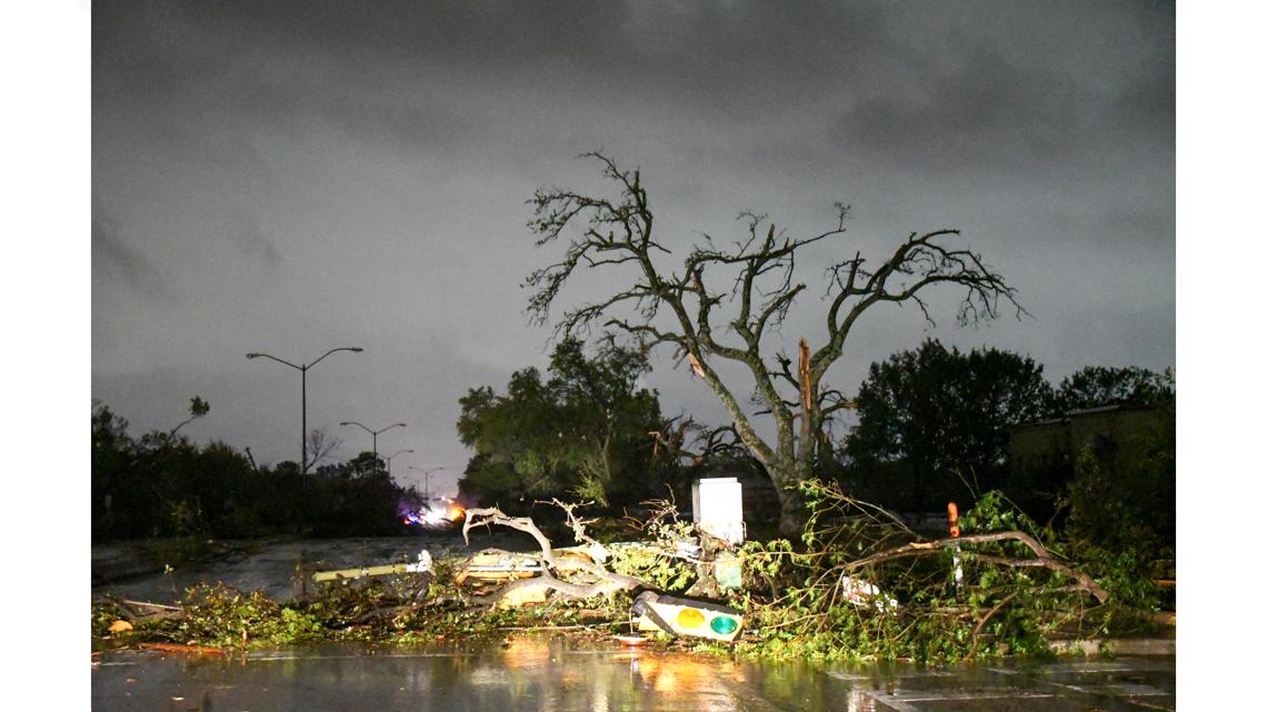 Aerial footage shows storm damage from Dallas to Sachse | wfaa.com