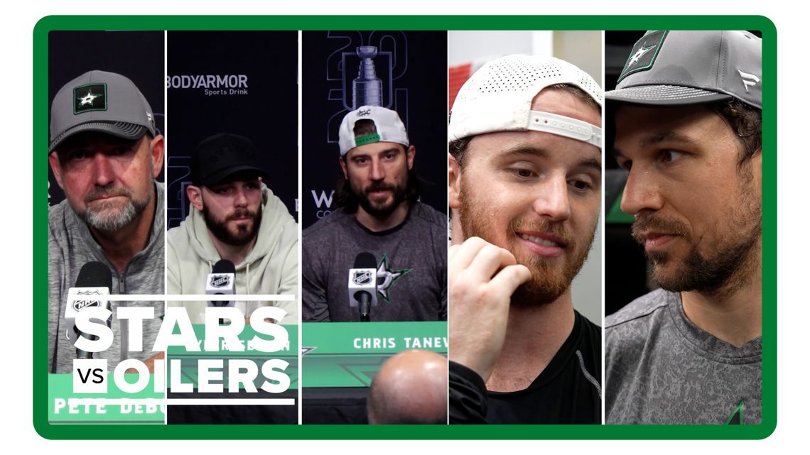 Stars vs. Oilers | Pete DeBoer, Tyler Seguin, Chris Tanev, Jake ...