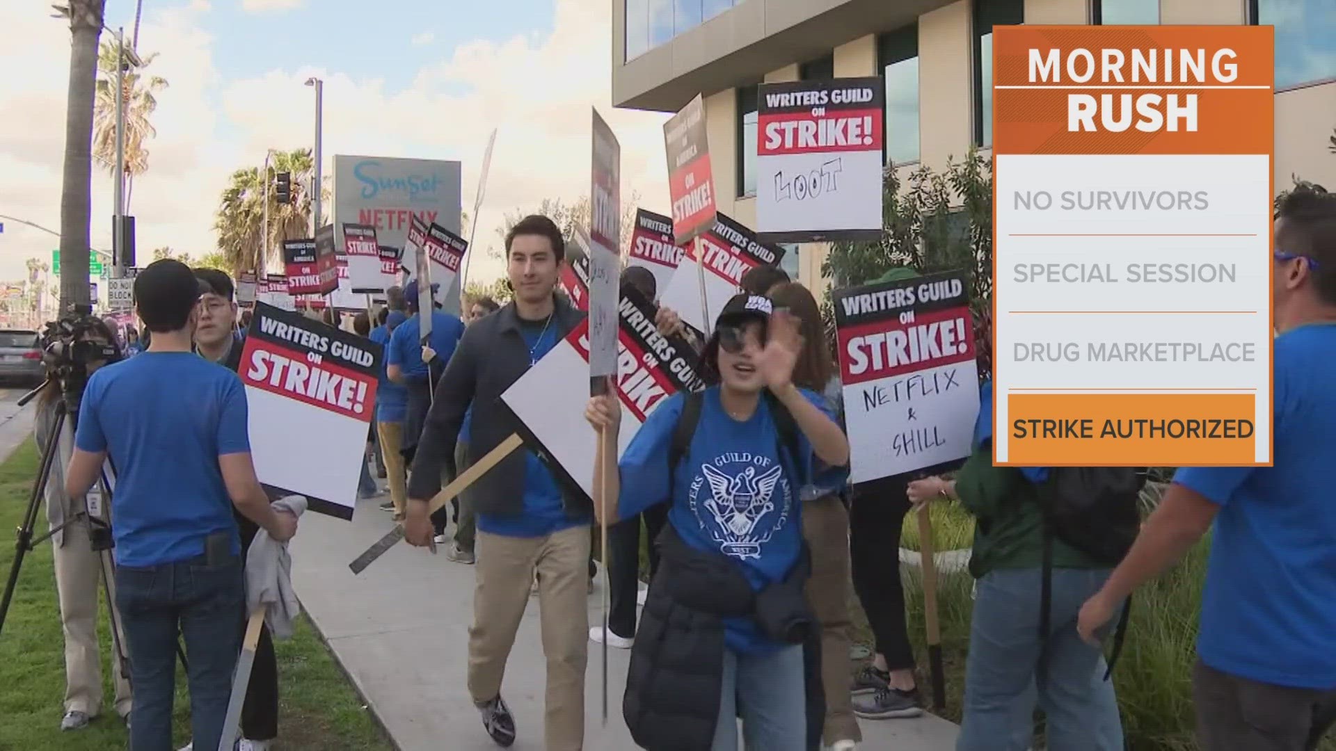 Hollywood actors union votes to authorize strike, writers strike ...
