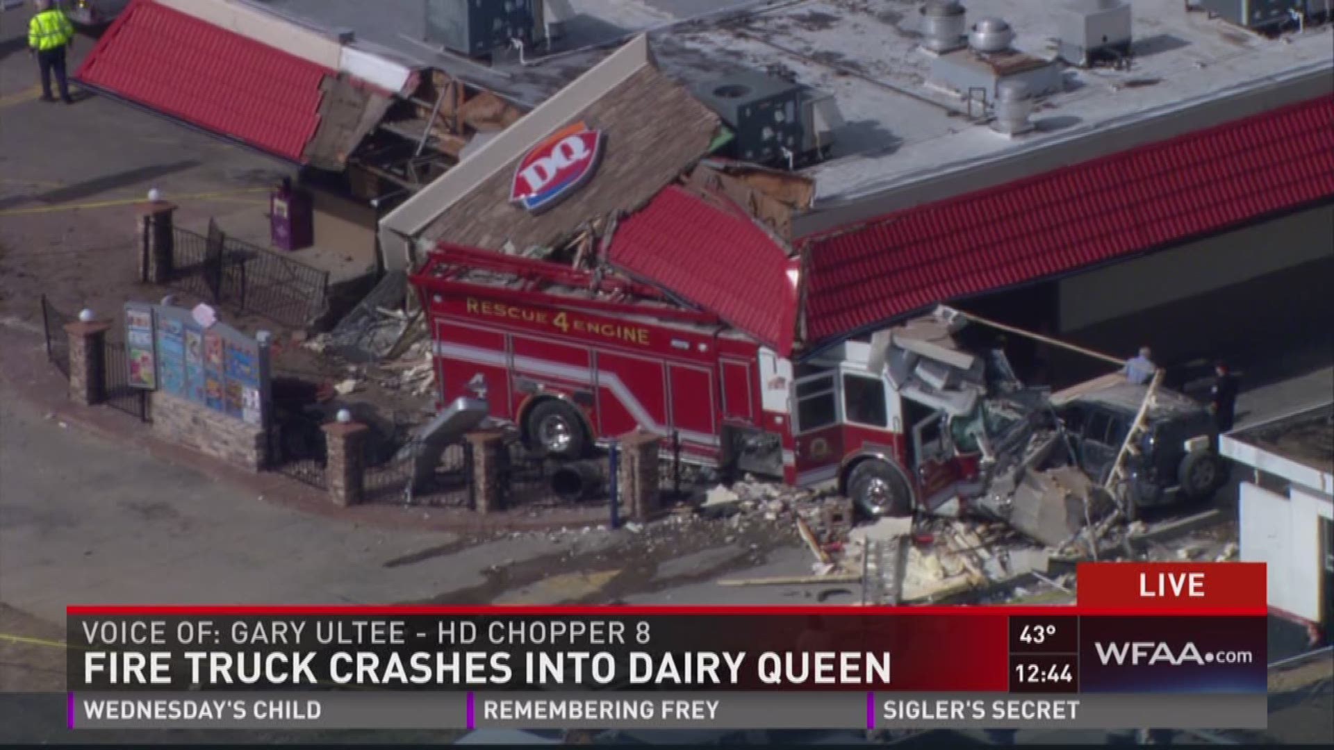 Fire truck crashes into Collin County Dairy Queen | wfaa.com