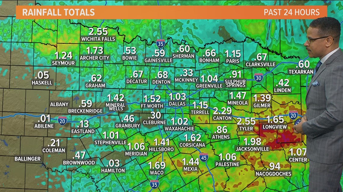 DFW weather: How much rain North Texas saw Wednesday | wfaa.com