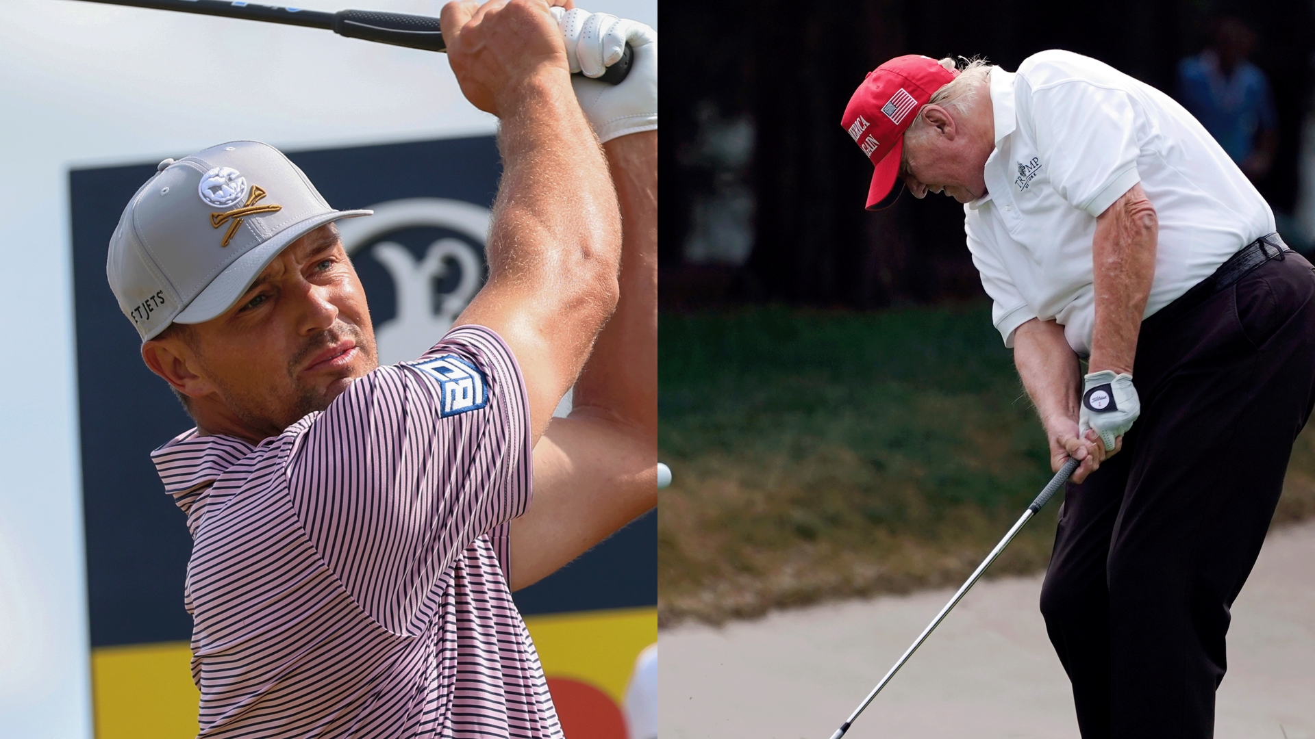 Bryson DeChambeau posting golf video with Donald Trump | wfaa.com