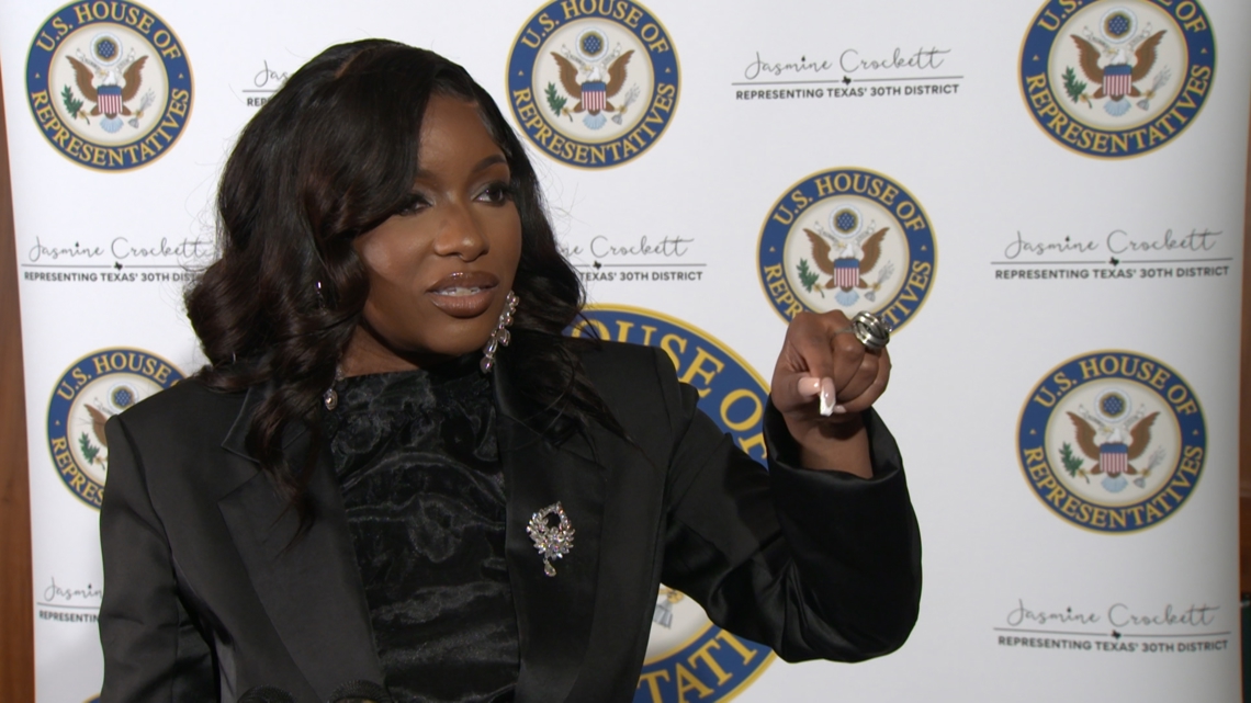 North Texas Rep. Jasmine Crockett walks out of Trump's address, posts ...