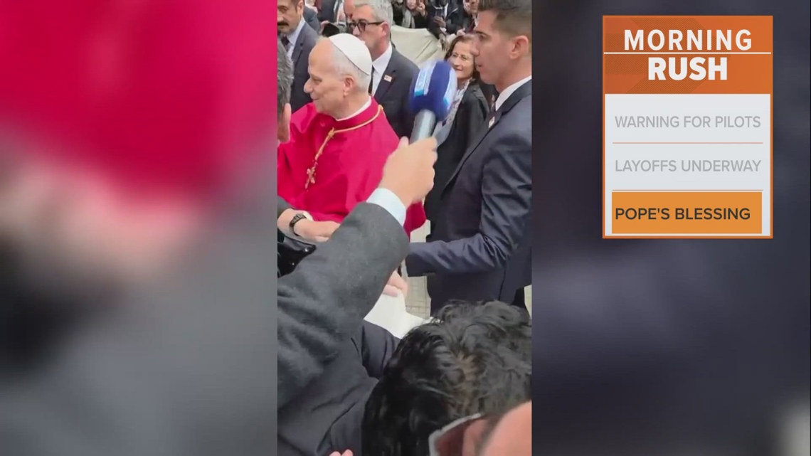Pope Leo blesses a brick for a Dallas Church | wfaa.com