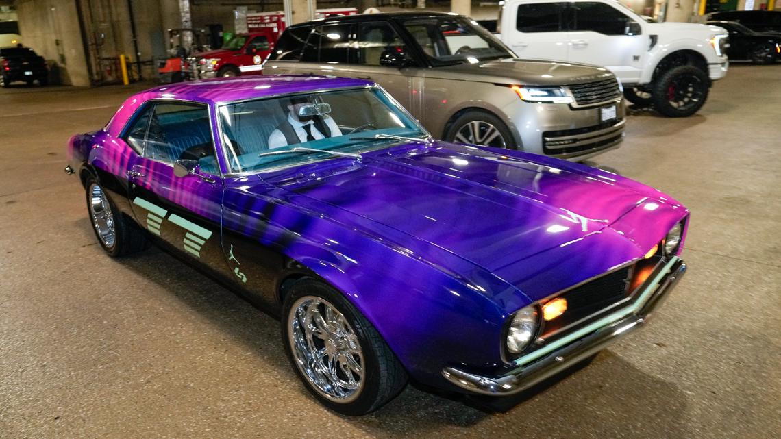 PHOTOS: Luka Doncic arrives to Game 3 in 'Midnight Racer' Chevrolet ...