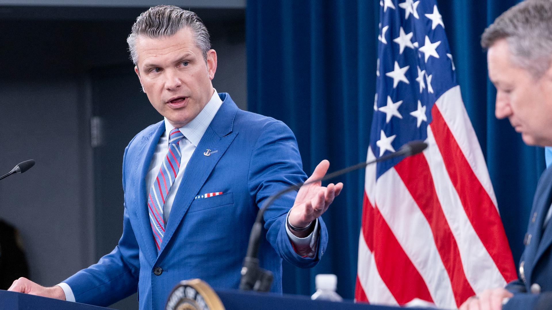Pete Hegseth press briefing with Dan Caine | wfaa.com