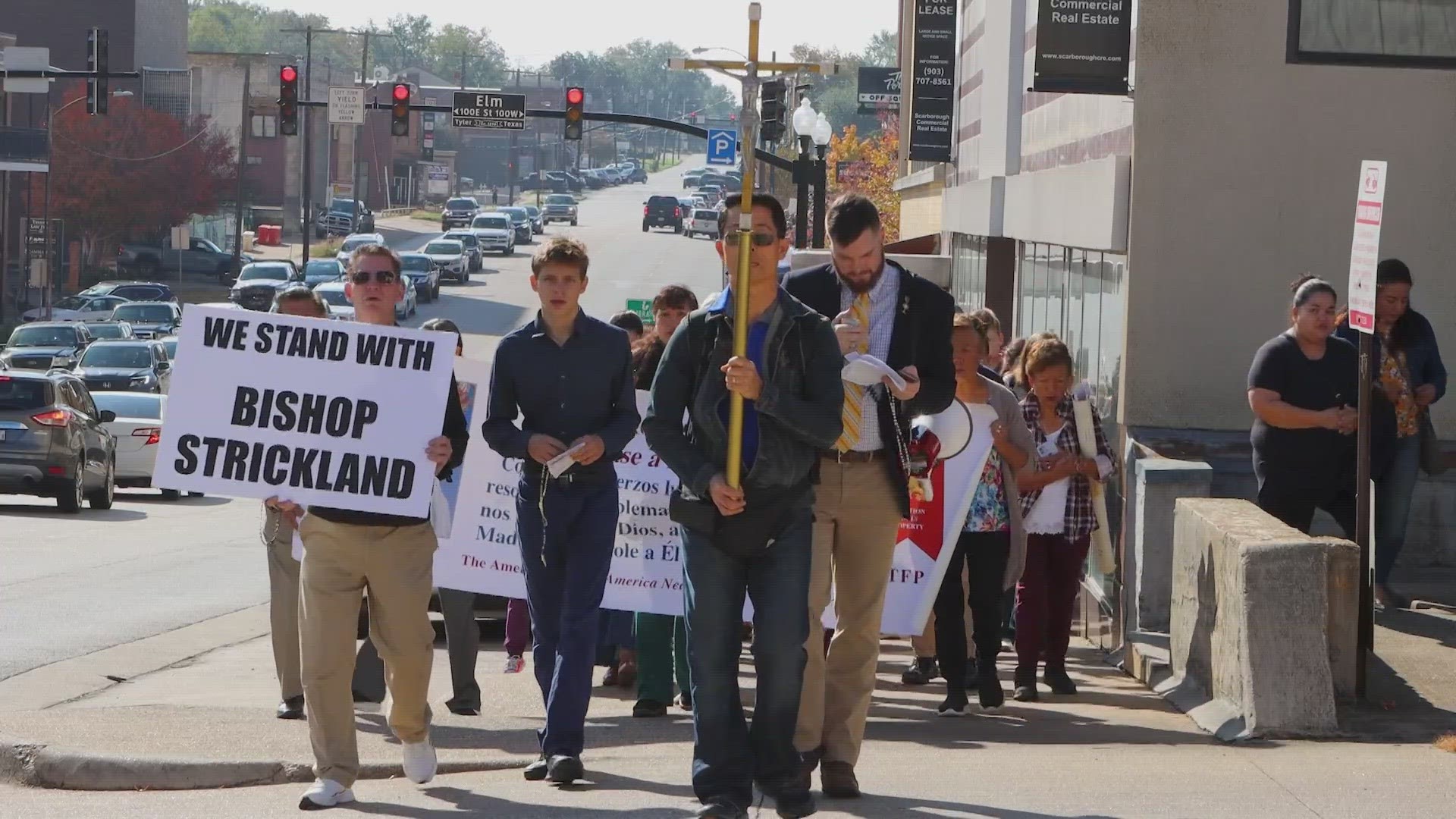 March in support of former Bishop Strickland held in Tyler | wfaa.com
