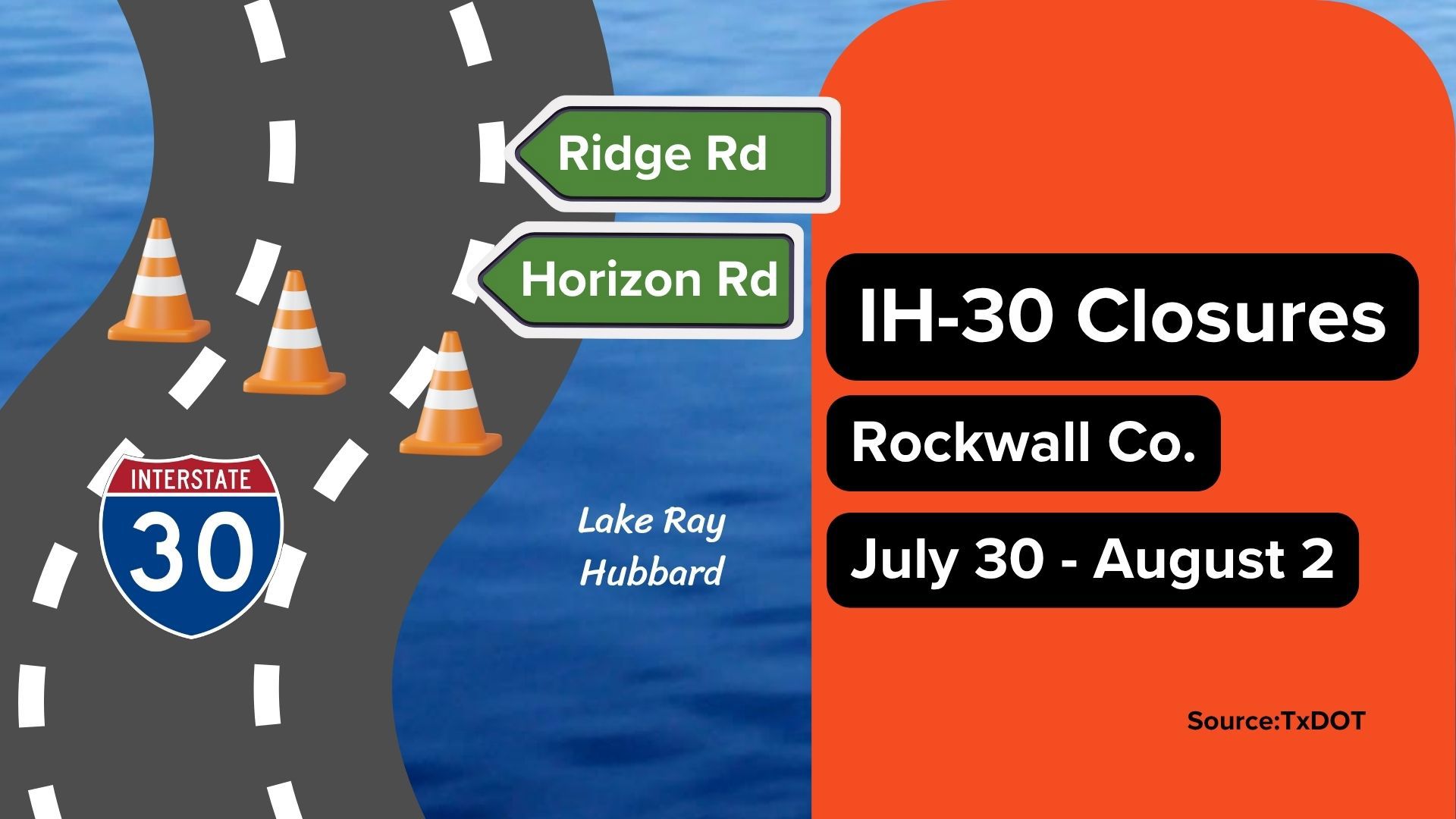 Working continuing on I-30 Lake Ray Hubbard Bridge expansion | wfaa.com