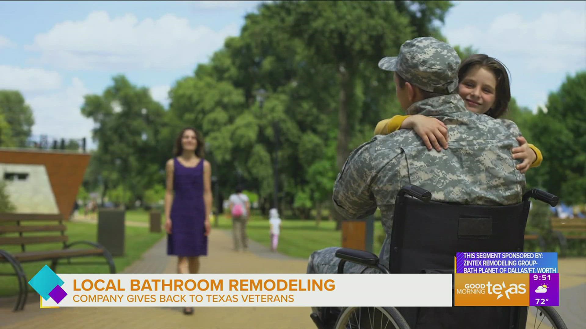 Local bathroom remodeling company gives back to Texas veterans | wfaa.com