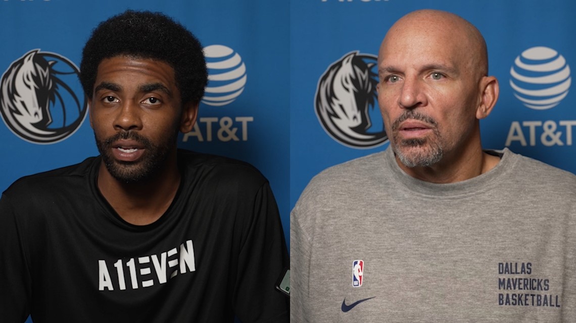 Kyrie Irving, Jason Kidd | Dallas Mavericks practice interviews 10.26. ...