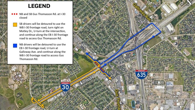 Major travel impacts to part of I-30 in Mesquite | wfaa.com