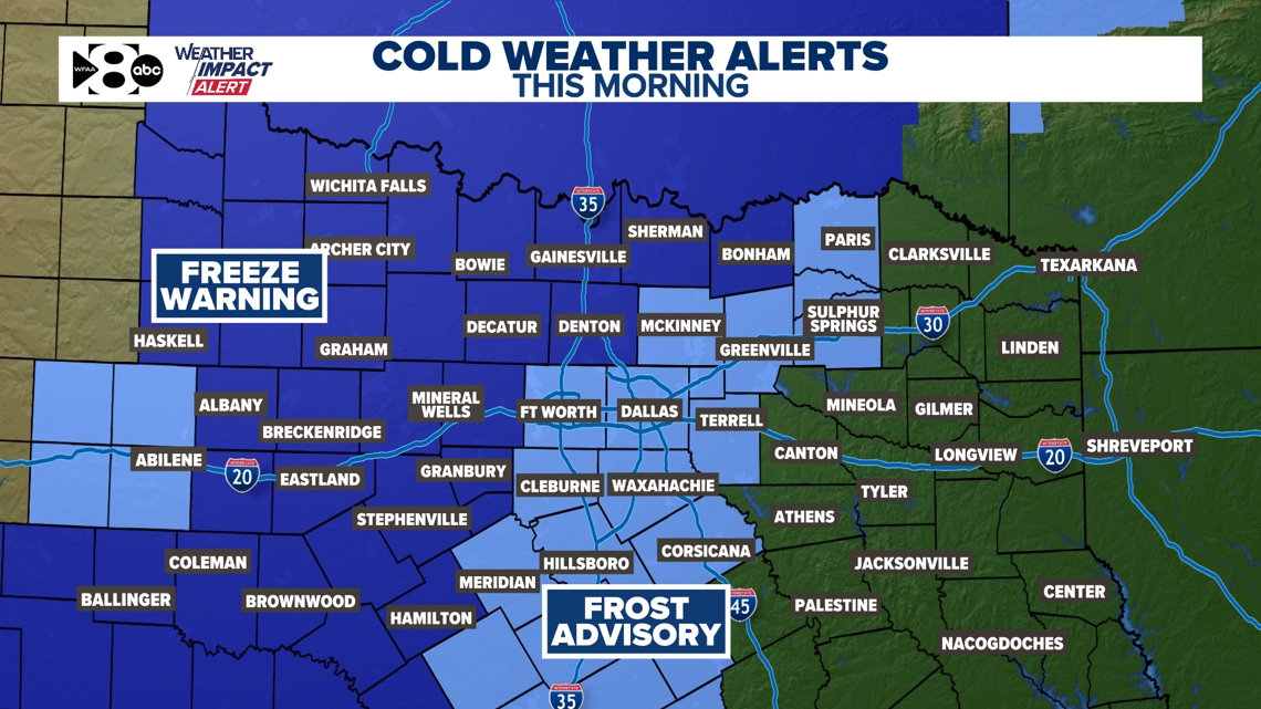 WFAA Weather Alert: North Texas braces for cold snap this Sunday and ...