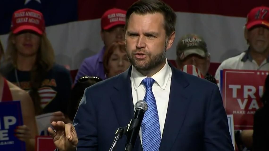 Vice Presidential candidate JD Vance speaks at campaign event in Reno ...