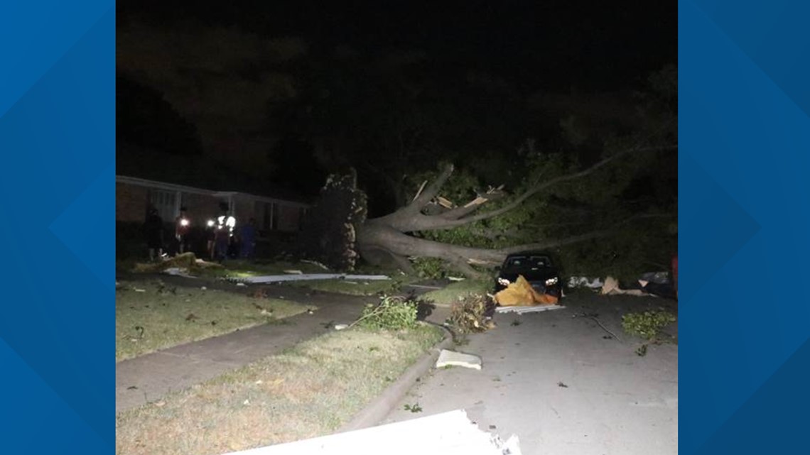 Aerial footage shows storm damage from Dallas to Sachse | wfaa.com