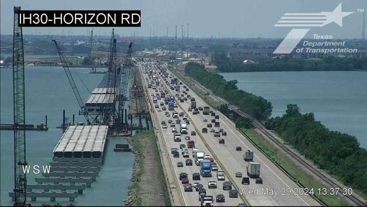 Working continuing on I-30 Lake Ray Hubbard Bridge expansion | wfaa.com