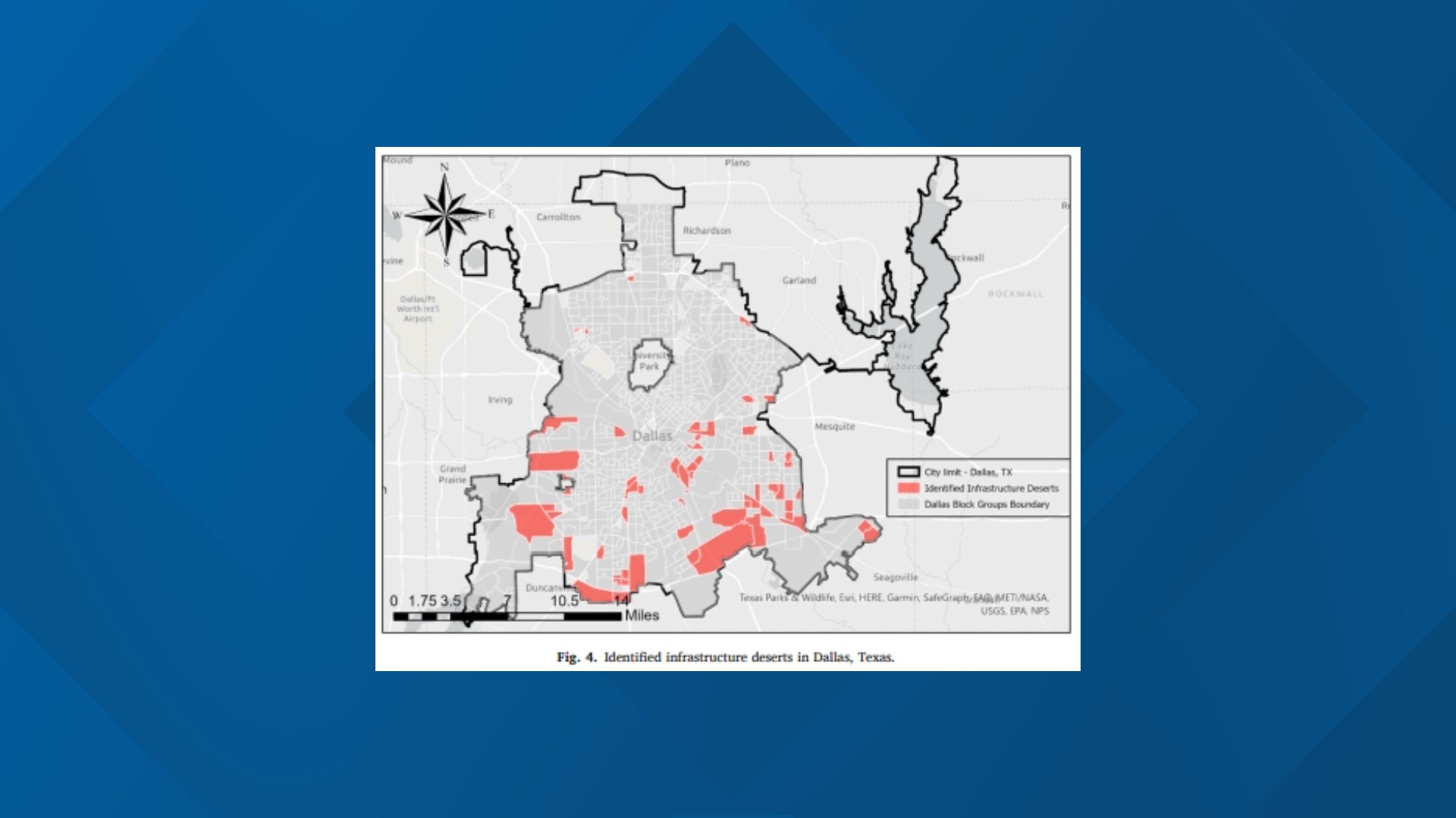 Study identifies infrastructure deserts throughout Dallas | wfaa.com