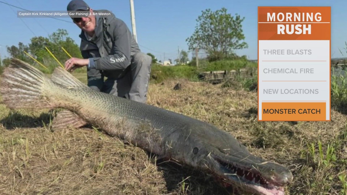 A fisherman catches a 153-pound alligator gar | wfaa.com