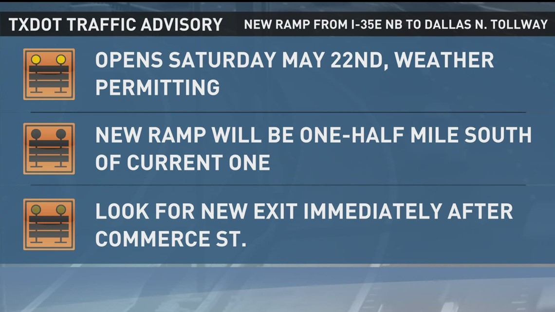 Northbound I-35E to DNT Direct-Connector Ramp: Traffic alert | wfaa.com