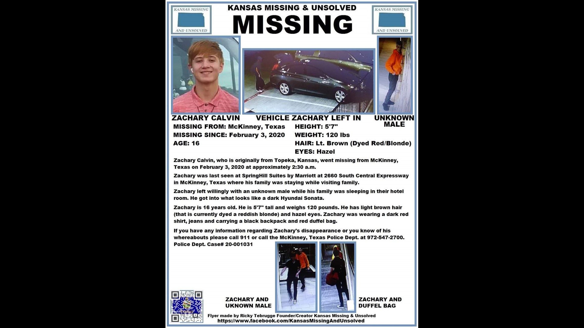 Missing Kansas teen last seen in McKinney, police say | wfaa.com