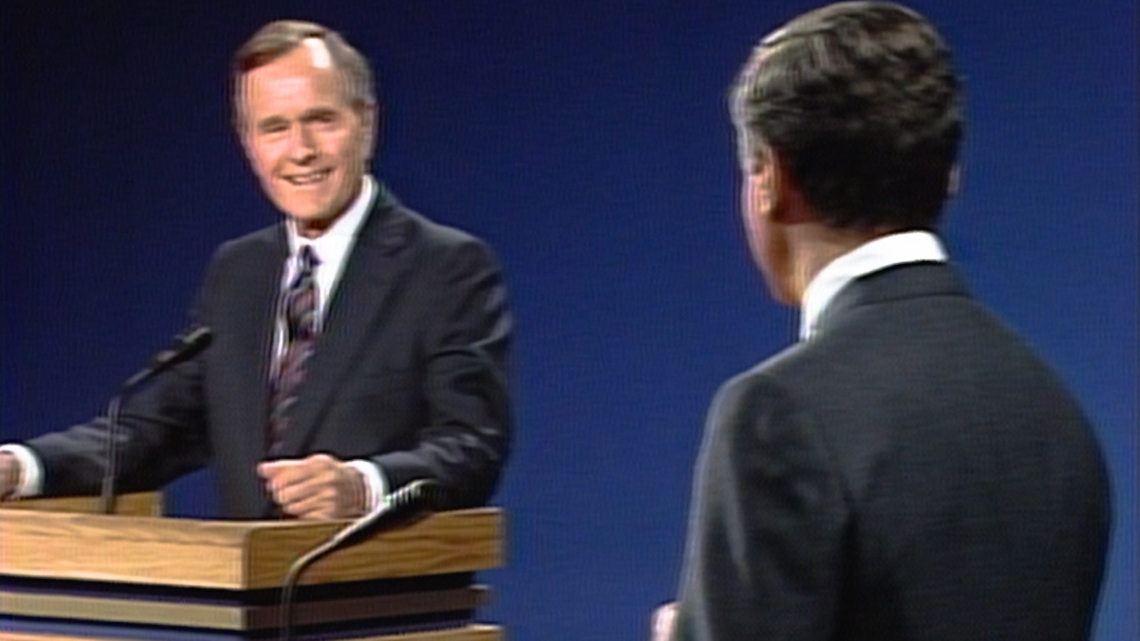 1988 United States presidential debate | George H.W. Bush, Michael ...