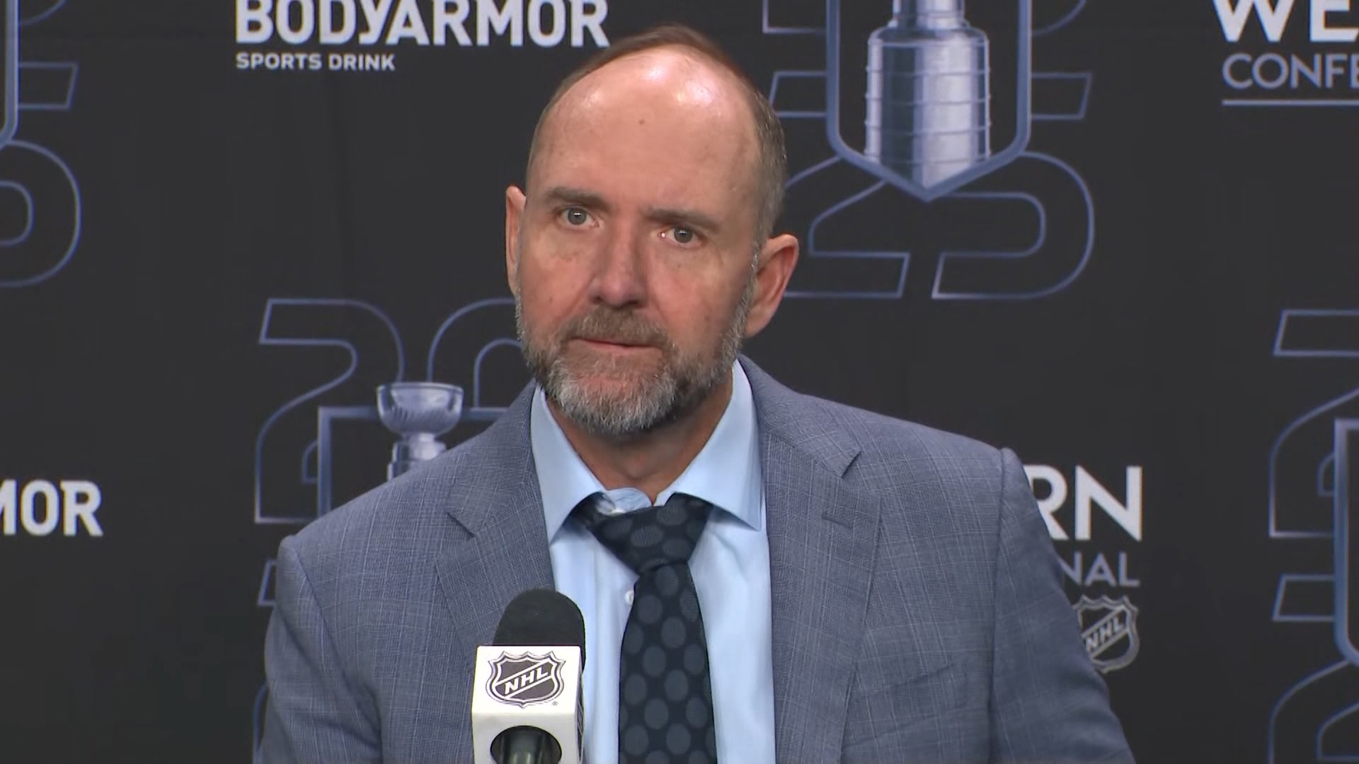 Dallas Stars' Pete DeBoer responds to slash call which injured Roope ...