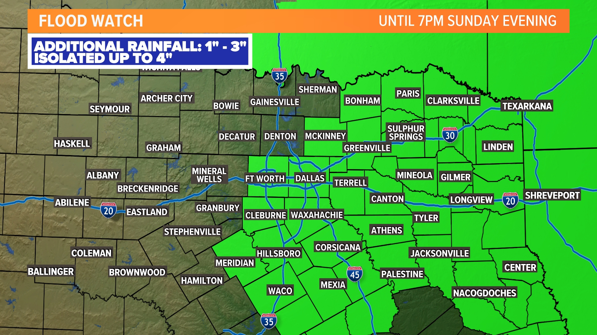 Dallas-Fort Worth Weather: Storm chances continue this week | wfaa.com