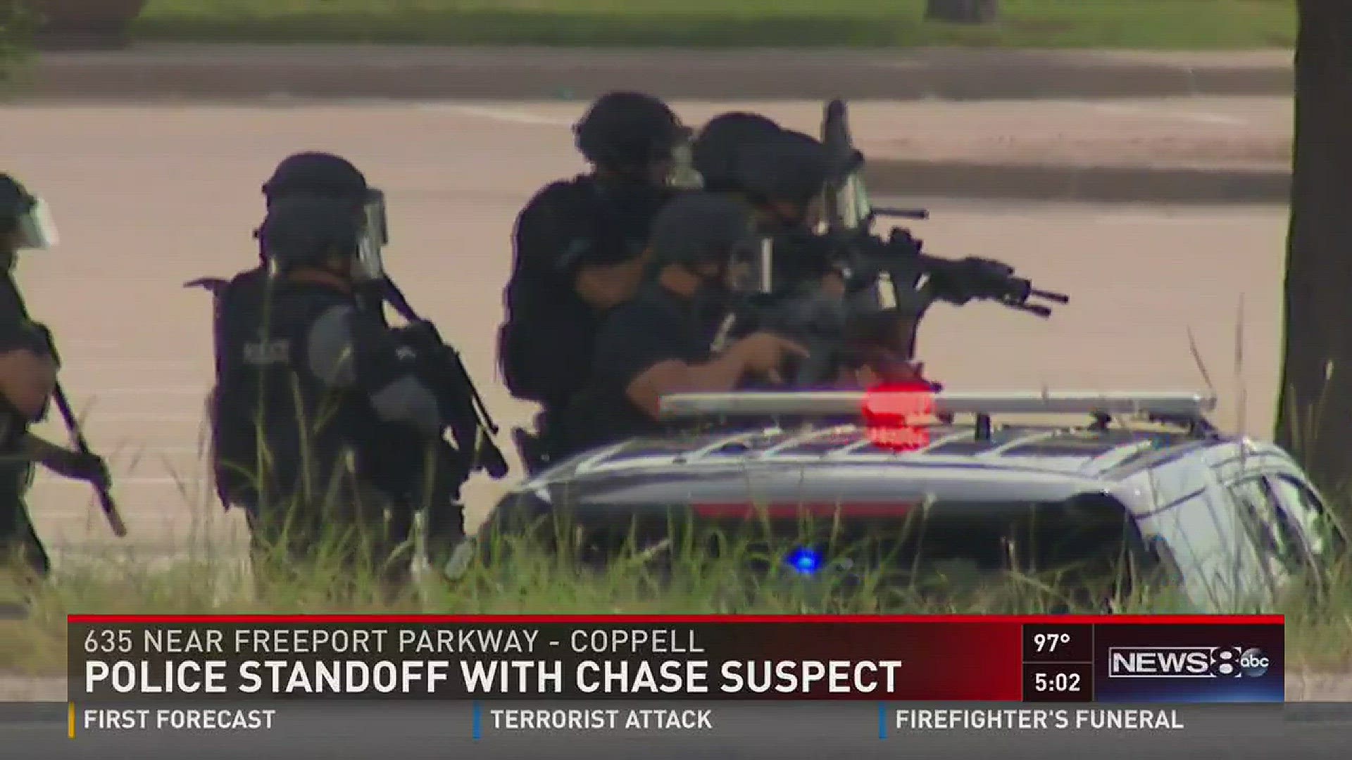 Suspect dies after chase, standoff with Garland PD | wfaa.com