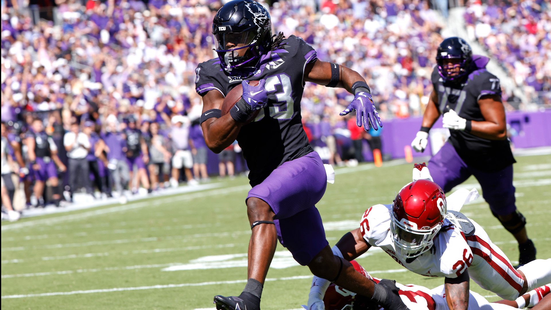 TCU-OU score: Horned Frogs thrash Sooners | wfaa.com