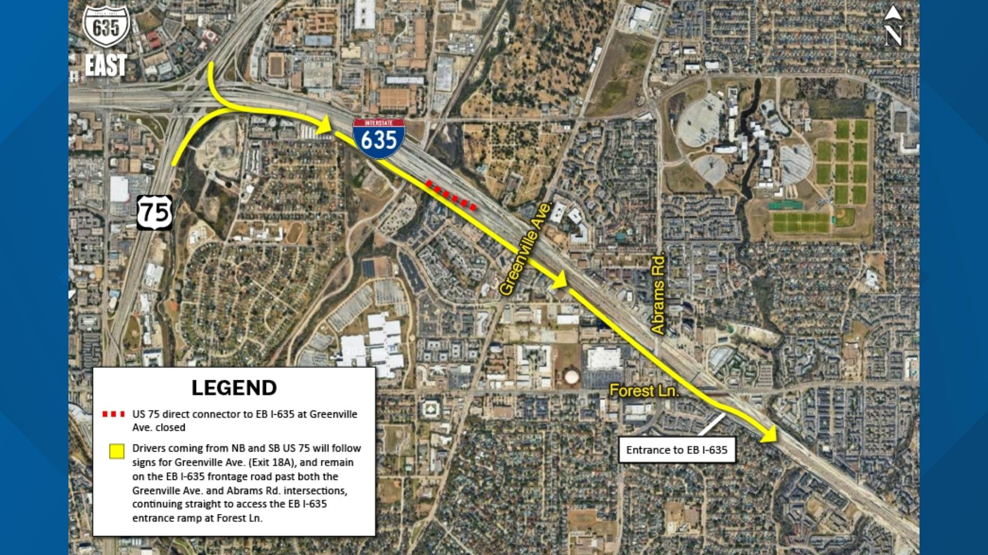 Dallas Traffic: I-635 eastbound from US-75 closed nightly | wfaa.com