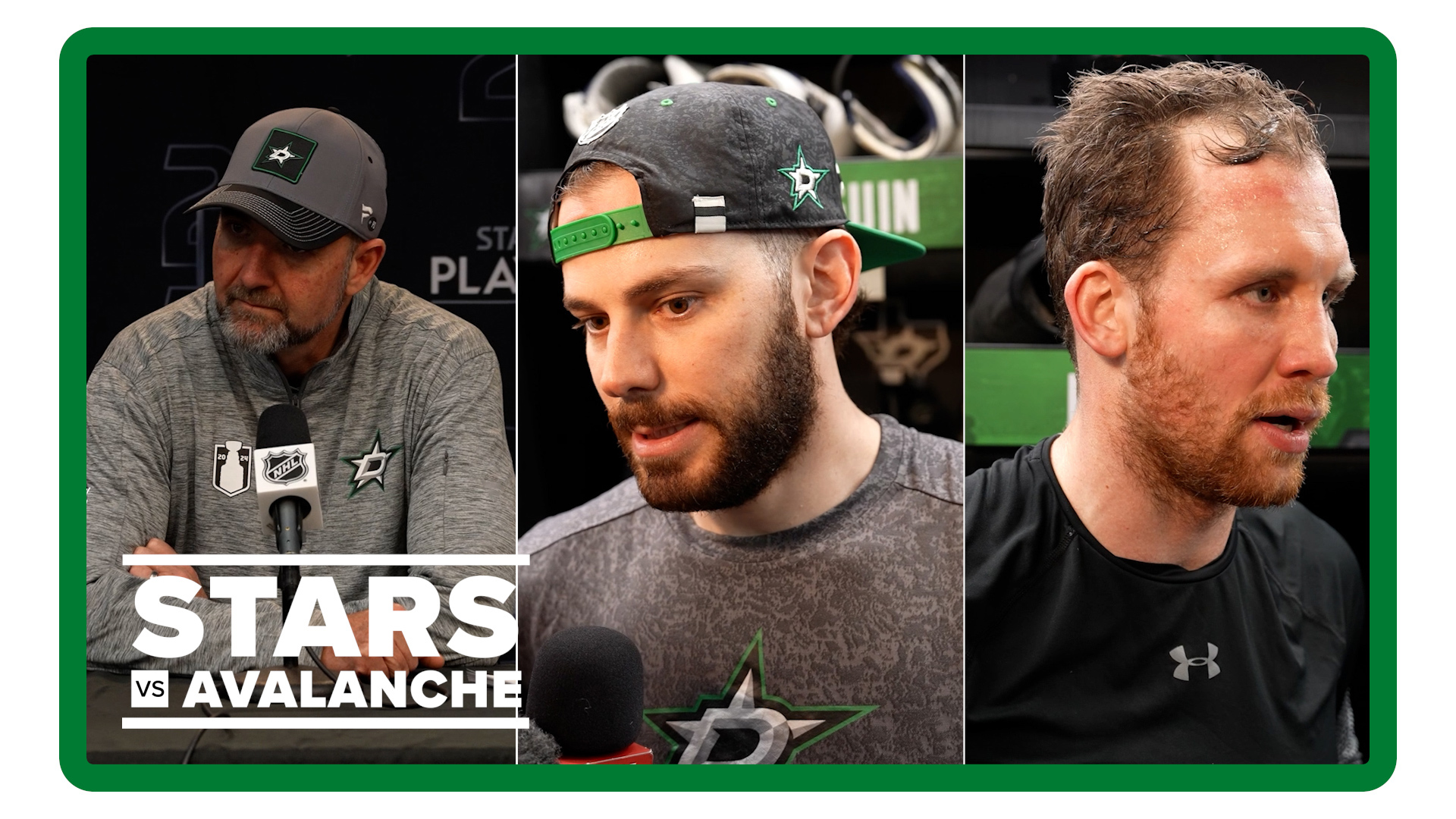 Pete DeBoer, Tyler Seguin, Radek Faksa | Stars vs. Avs Game 5 pregame ...
